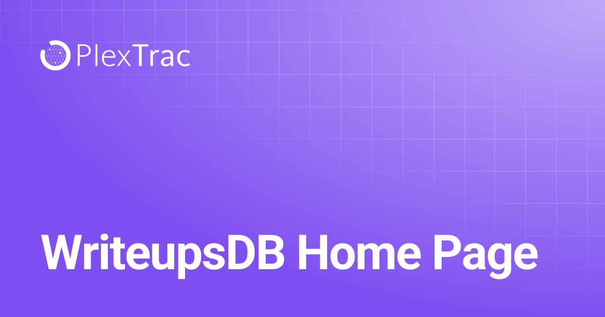 WriteupsDB Home Page | PlexTrac Documentation